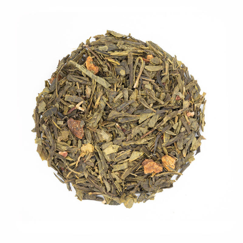 Green tea with peach, raspberry and vanilla flavour - Peach Melba