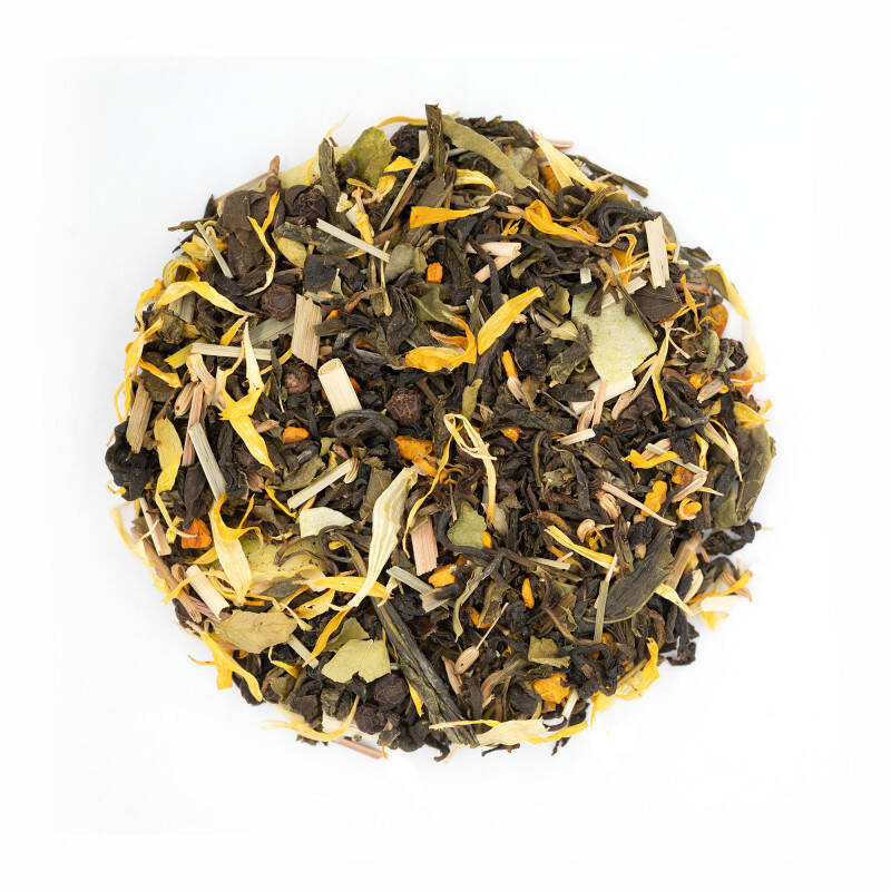 Green tea with coconut and lemongrass - Night in Goa